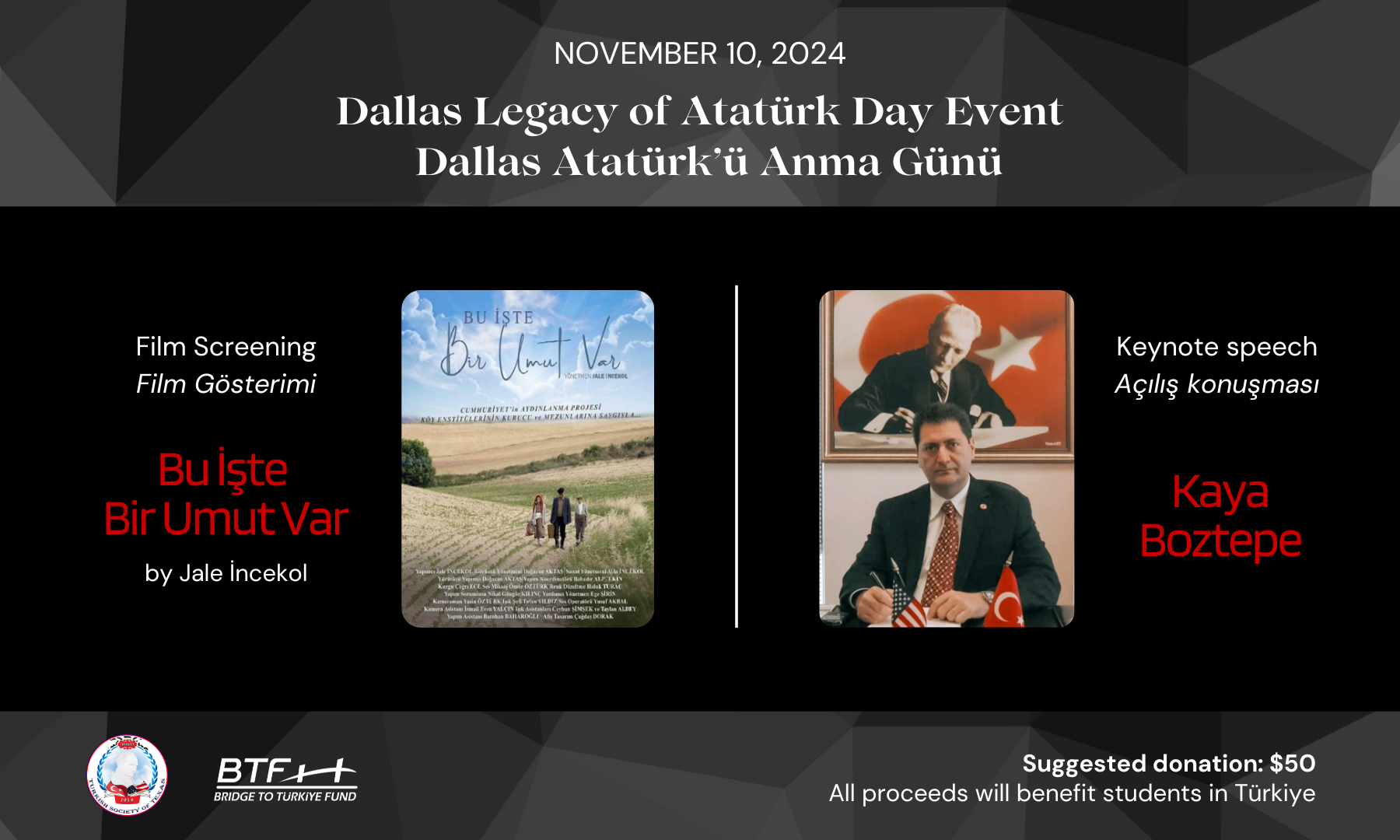 Dallas Legacy of Atatürk Day Event by Bridge To Türkiye