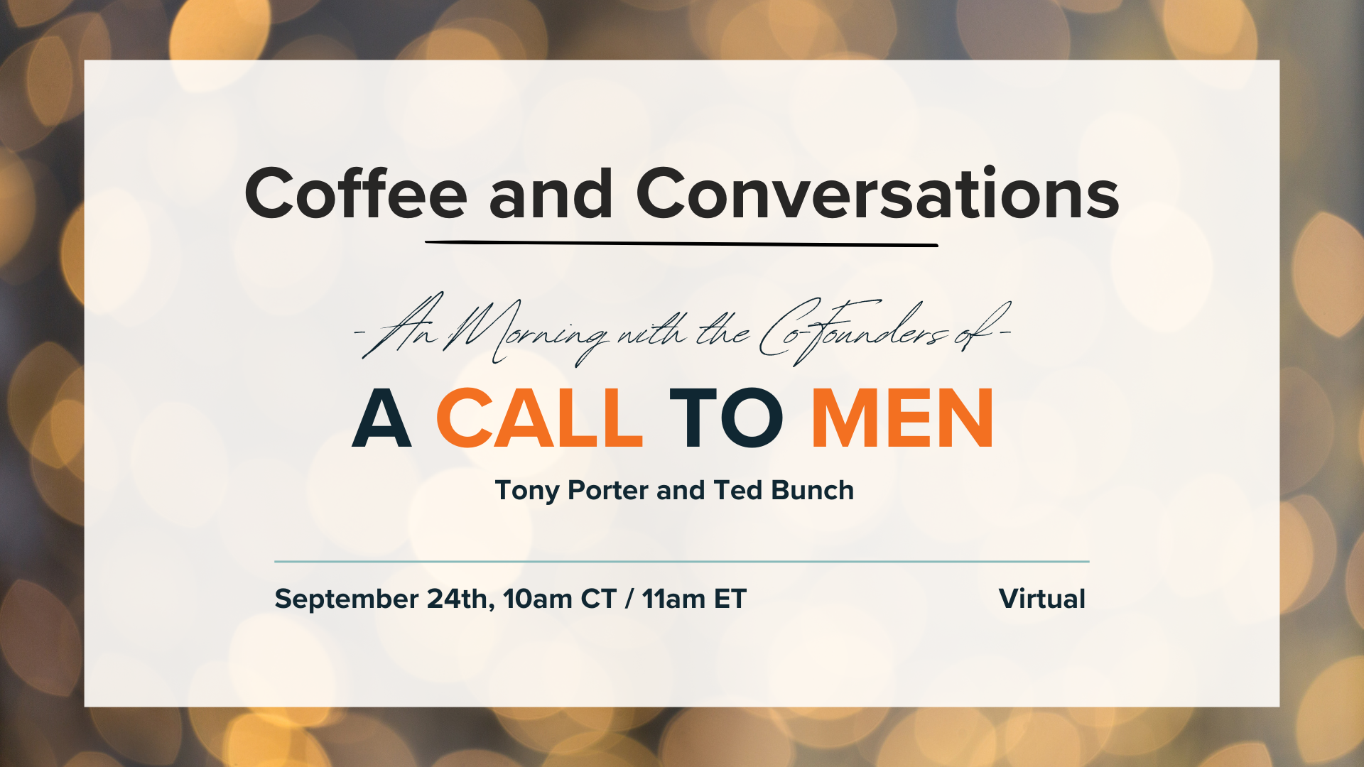 The Vig West Loop is proud to present: A Connection Event with A Call ...