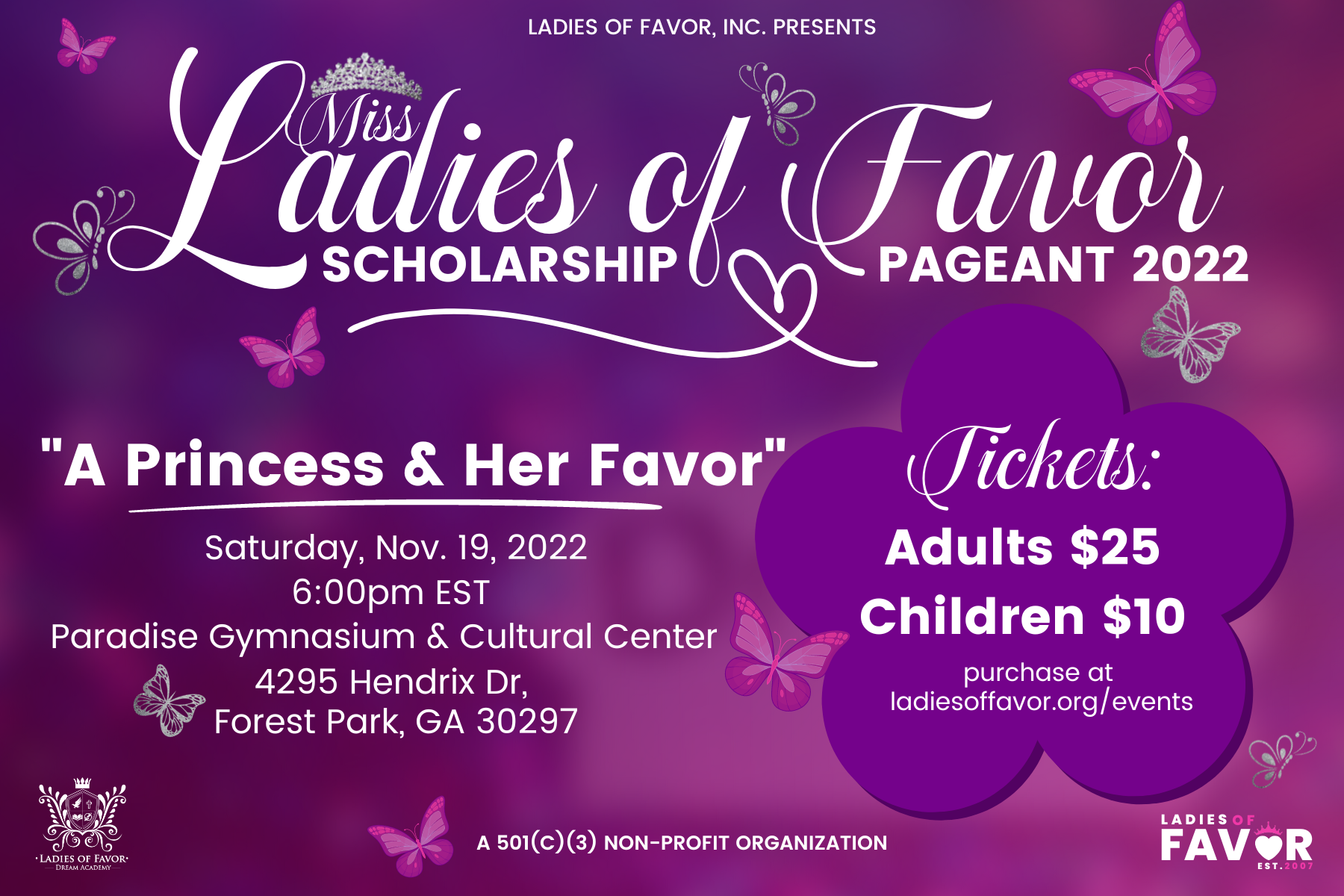 Donate Now | Support Justice | Miss Ladies of Favor Scholarship Pageant ...