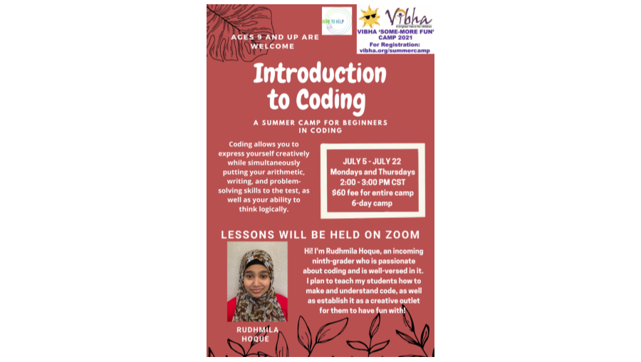 Introduction To Coding Camp 2021 by Vibha