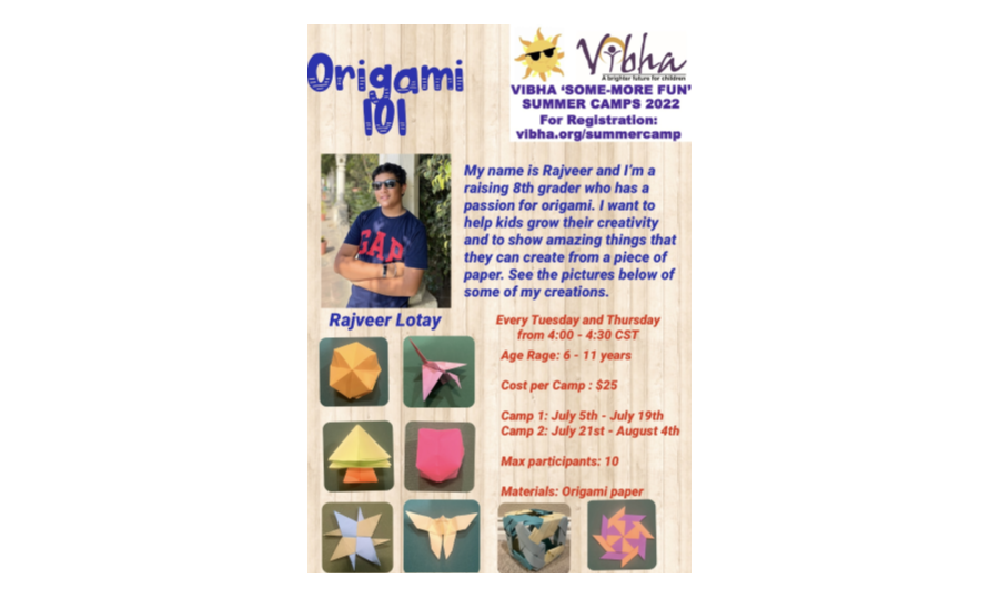 Origami 101 Camp 2022 by Vibha