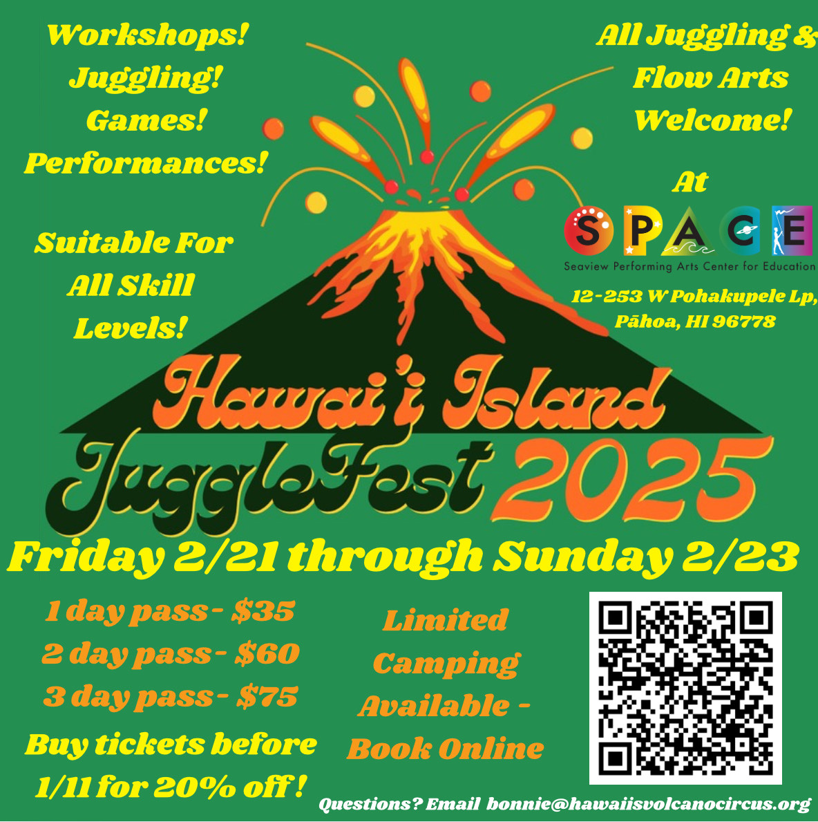 Hawai’i Island JuggleFest 2025! by Hawai'i's Volcano Circus