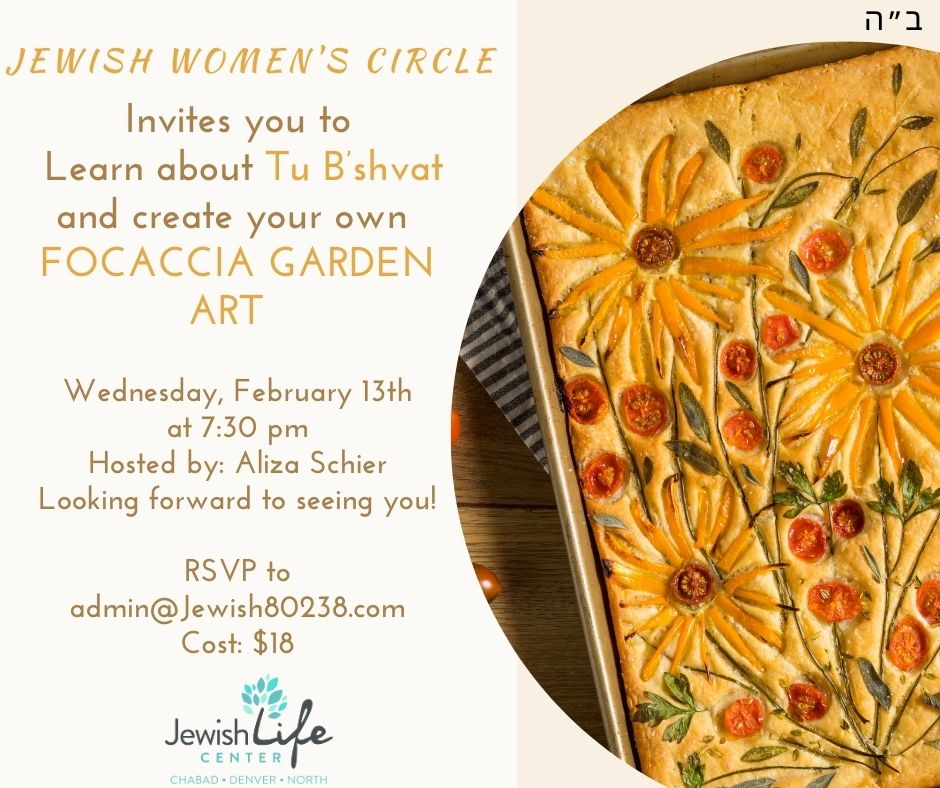 Jewish Women's Circle - Focaccia Garden Art by Chabad Denver North