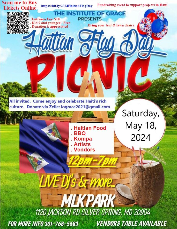 2024 Haitian Flag Day Celebration Picnic by Institute of Grace (IOG)