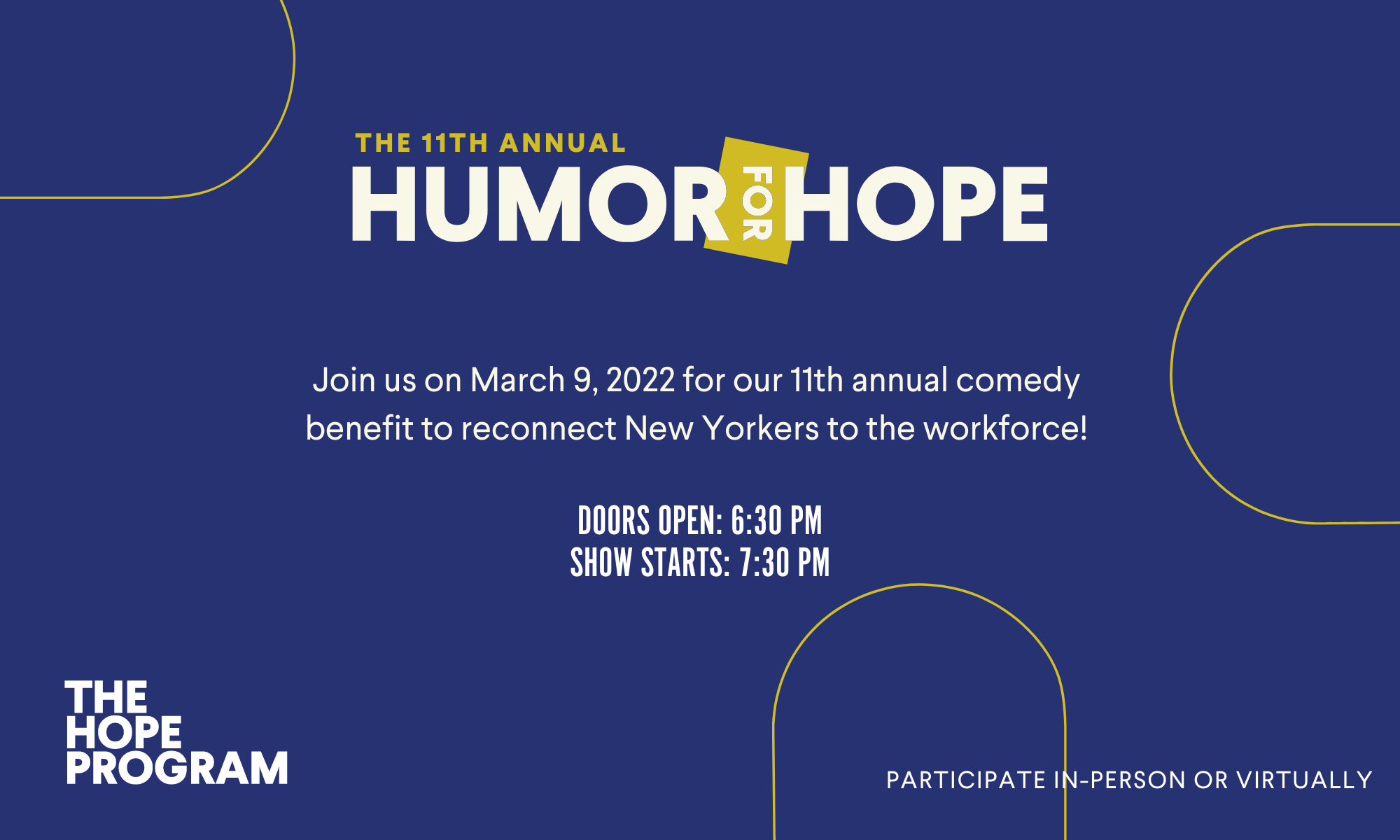 11th Annual Humor for HOPE by The HOPE Program
