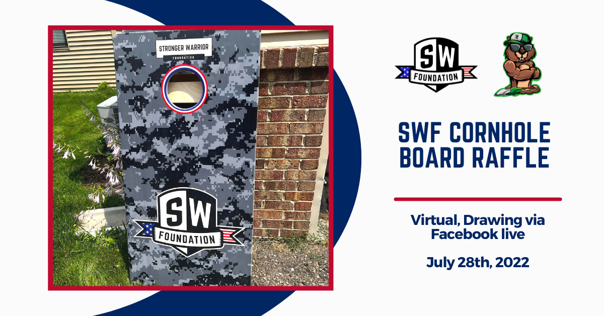 SWF Charity Cornhole Board Raffle by Stronger Warrior Foundation