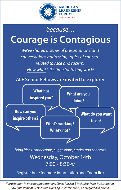 Courage is Contagious by American Leadership Forum - Great Valley Chapter