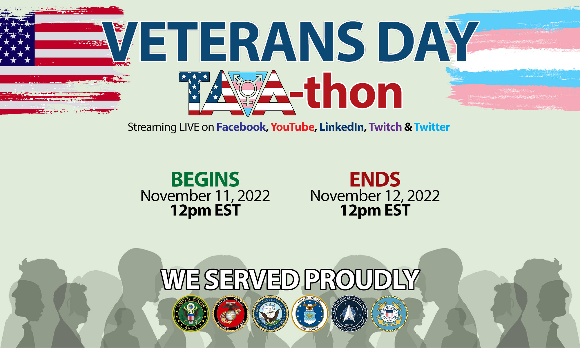 Donate Now | Veterans Day TAVA-thon by Transgender American Veterans ...