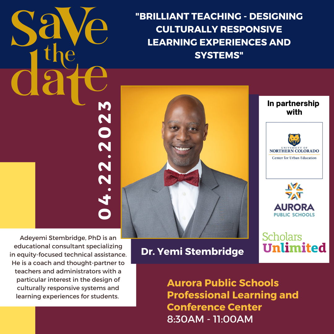 A Morning with Yemi Stembridge by Scholars Unlimited