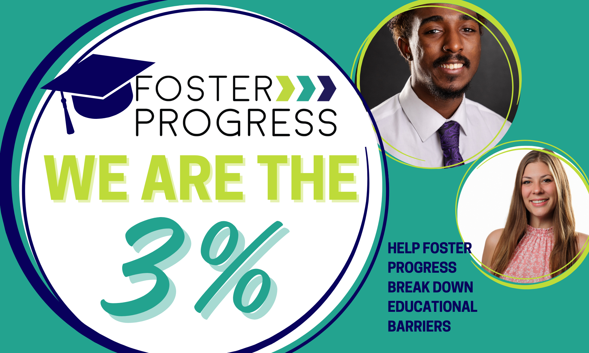Donate Now | "We are the 3%" Year End Giving by Foster Progress