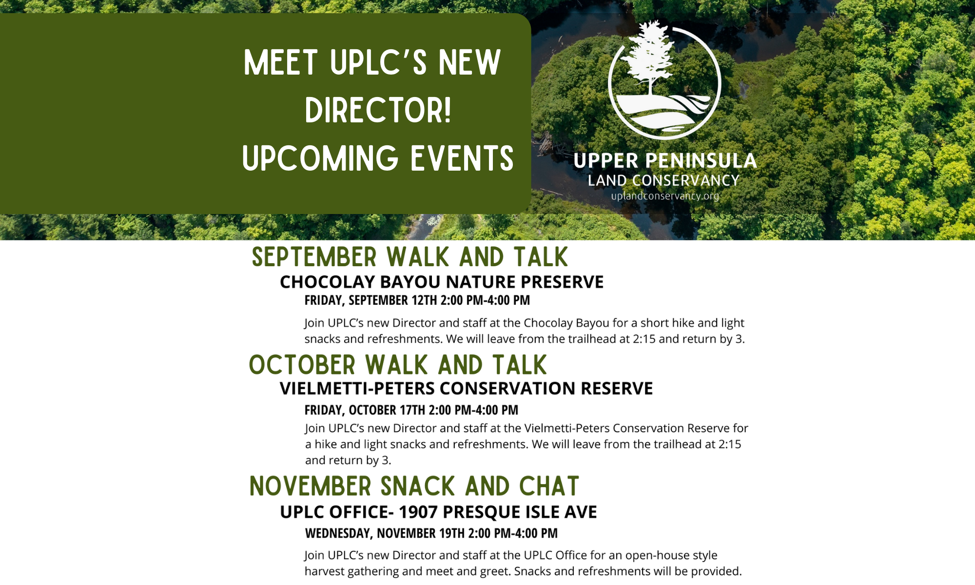 Meet the Director Series by Upper Peninsula Land Conservancy