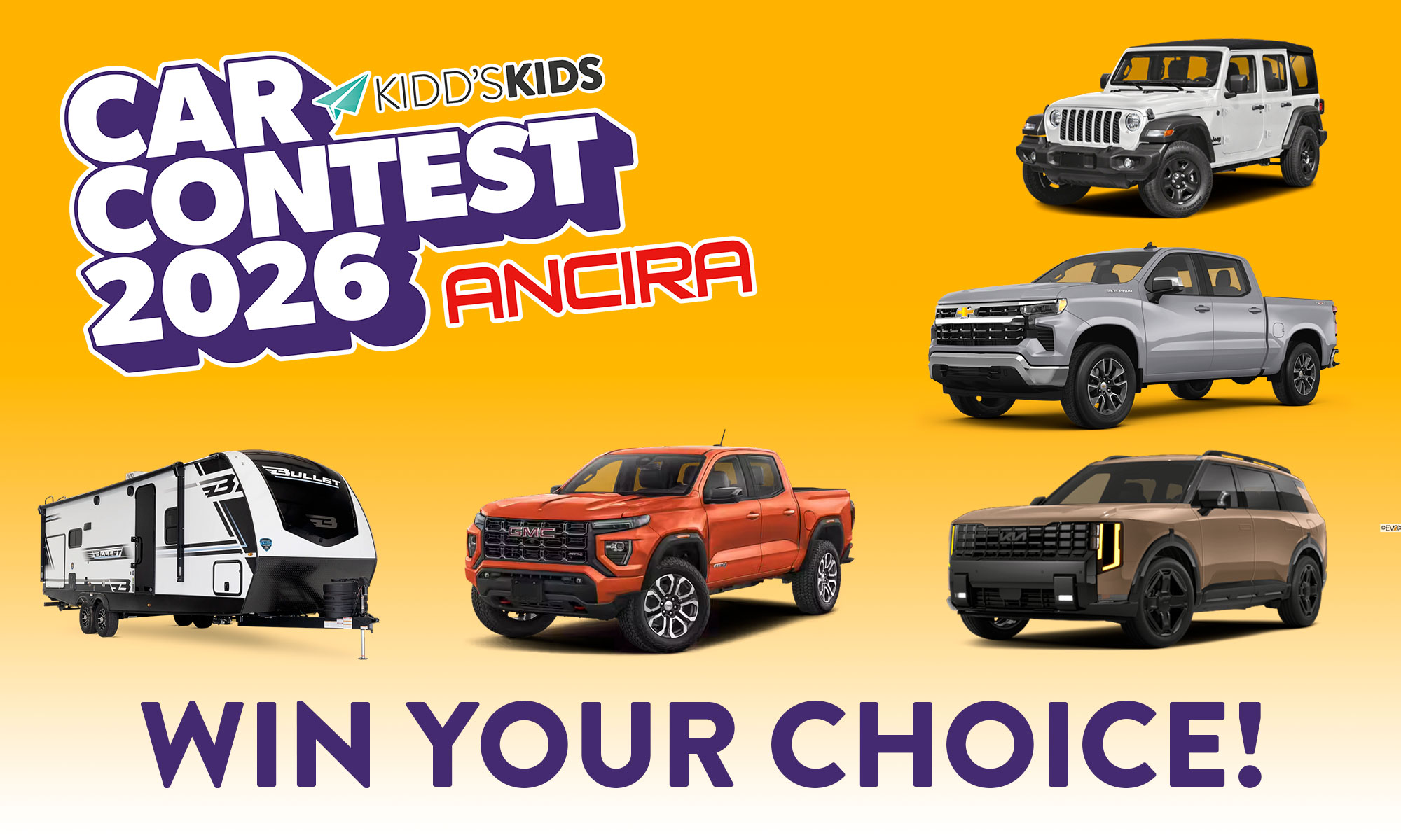 Donate Now | Kidd's Kids Car Contest 2026 presented by Ancira Auto ...
