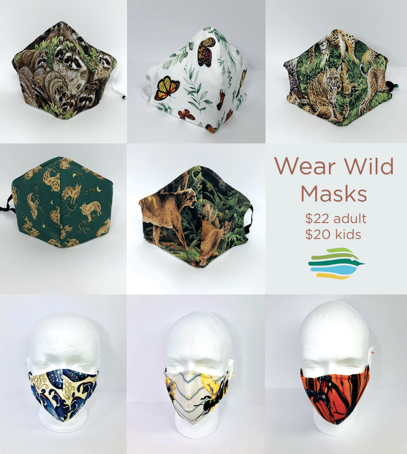 Wear Wild Face Masks, Support Nature Education by Education Fund