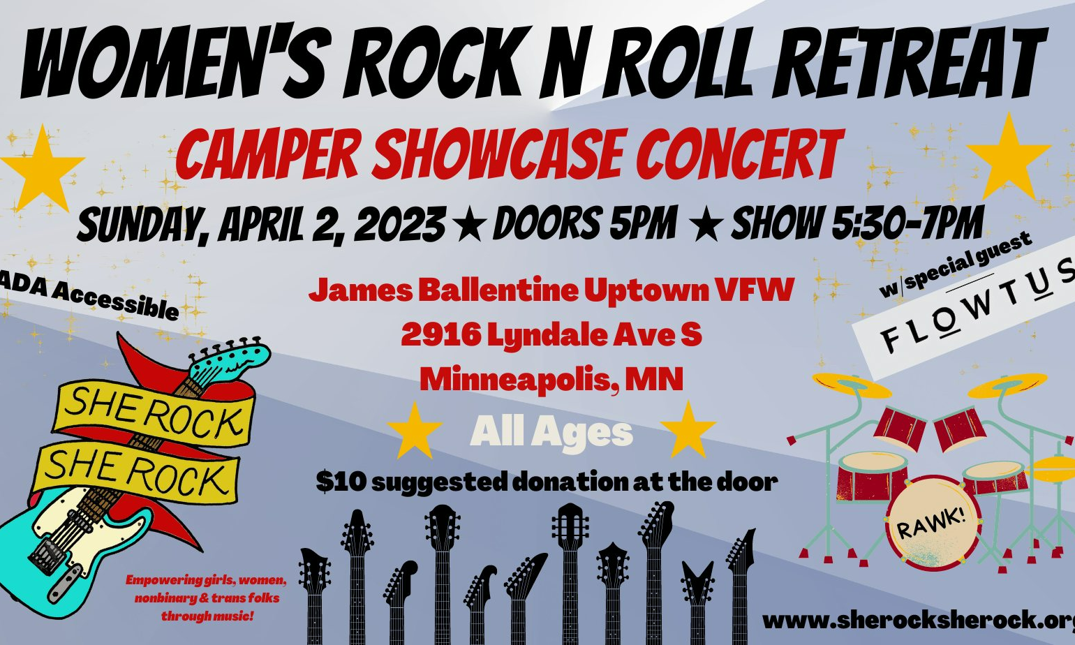 Women's Rock N Roll Retreat CONCERT SHOWCASE! by She Rock She Rock