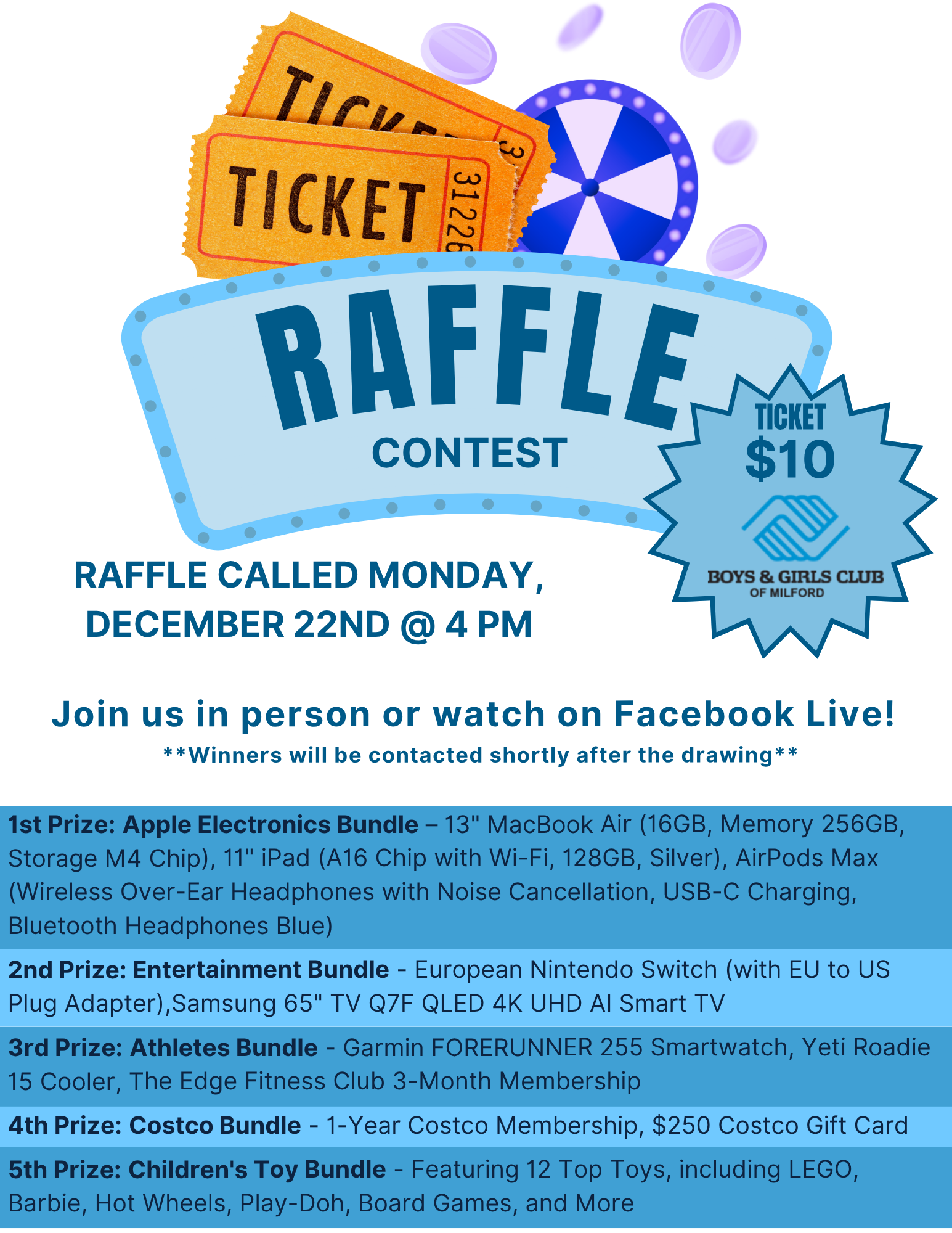 Raffle 2025 by Boys & Girls Clubs of Milford