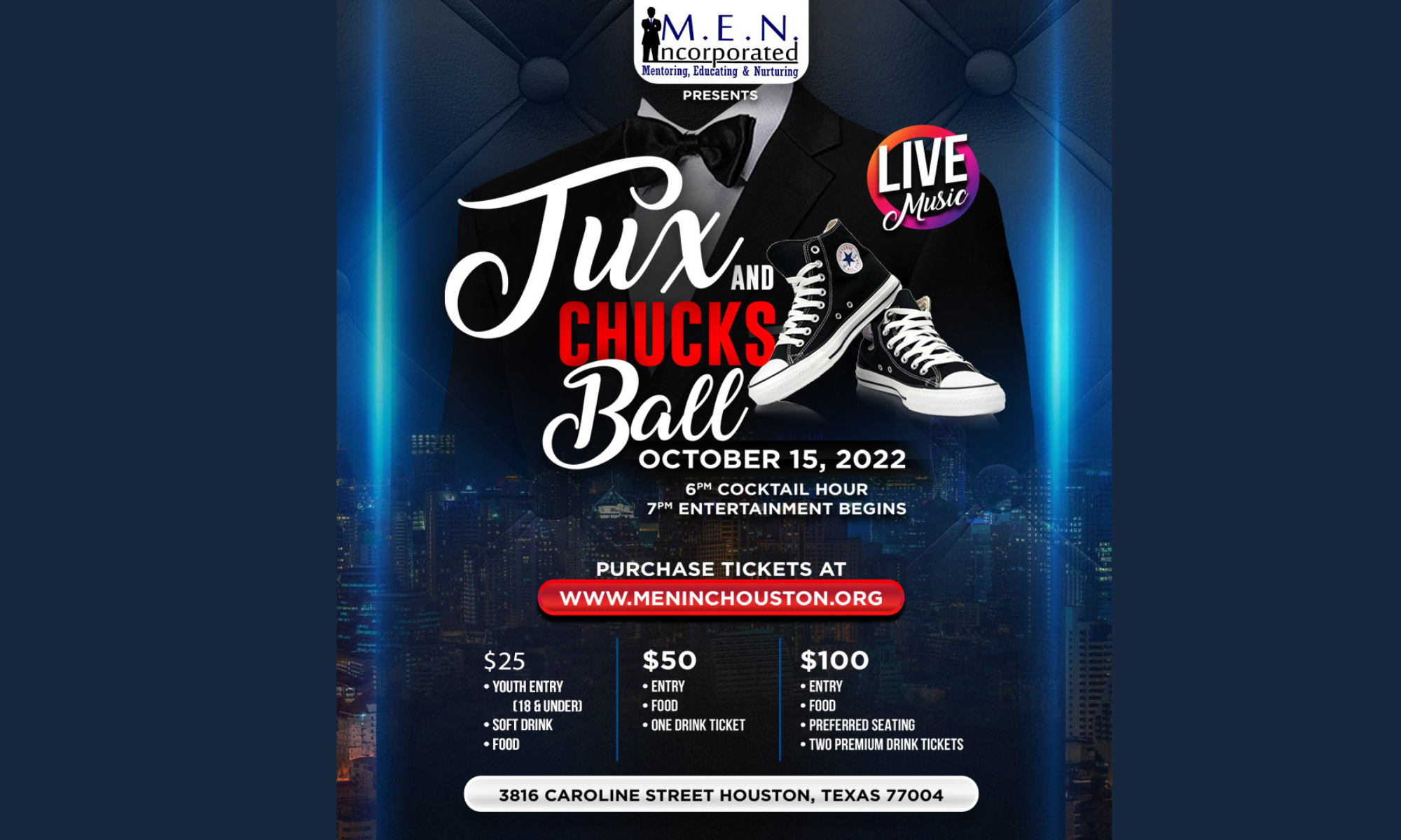 Tux & Chucks Ball by MEN Incorporated