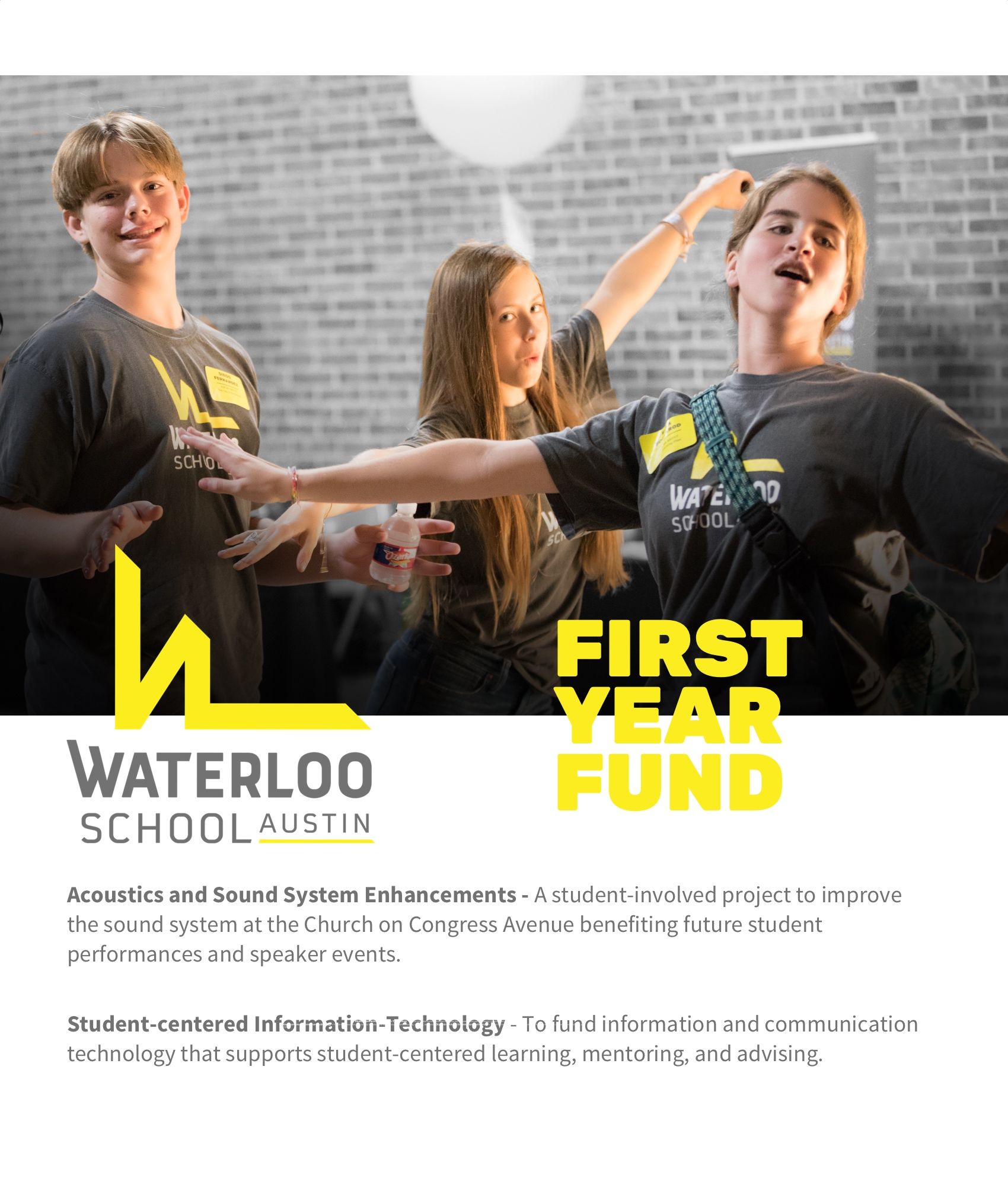 Donate Now | Waterloo First Year Fund by Waterloo School Austin
