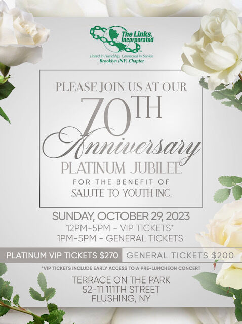 Brooklyn Chapter of The Links, Incorporated - 70th Anniversary Platinum ...