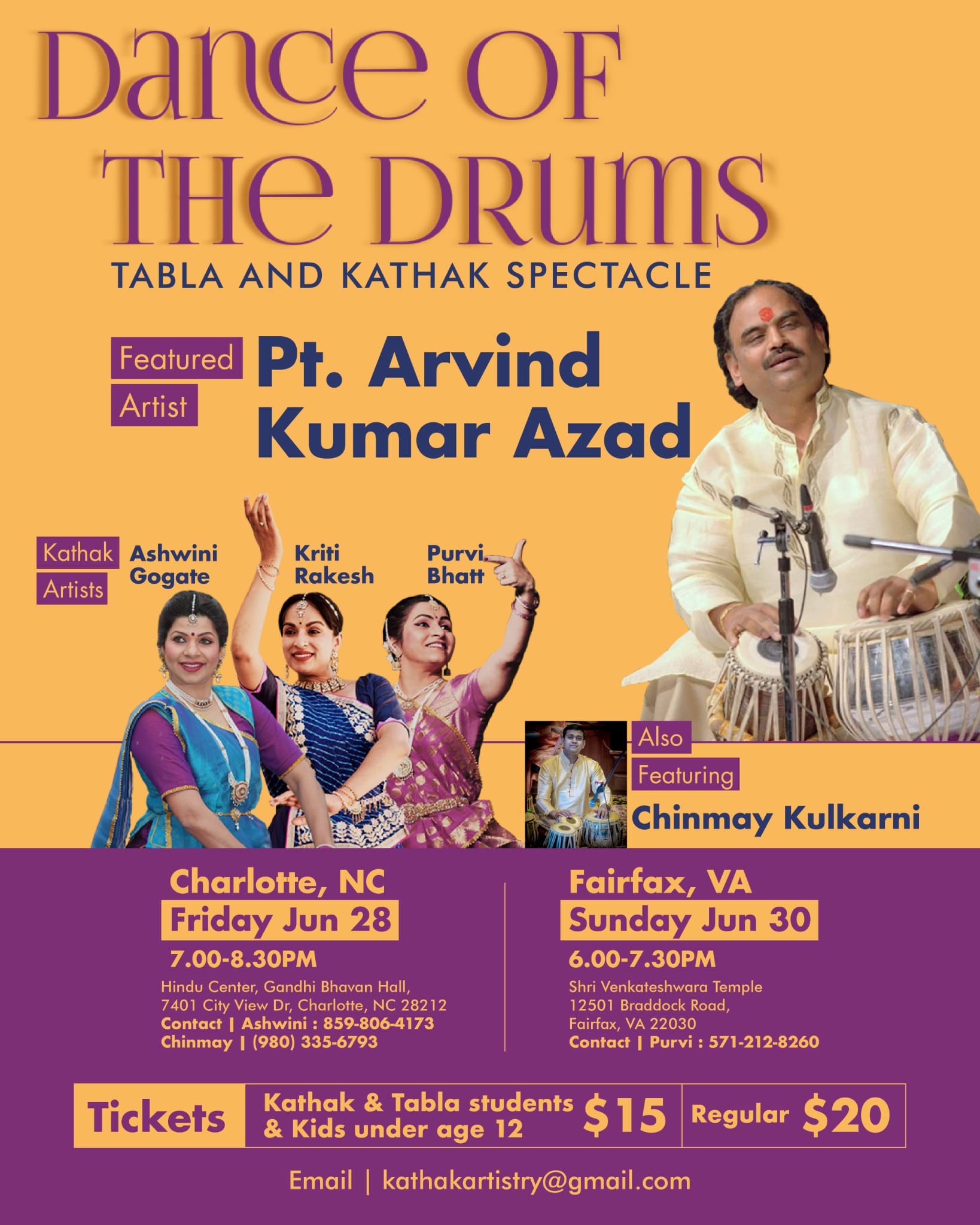 Dance of the DRUMS by Hindu Center of Charlotte
