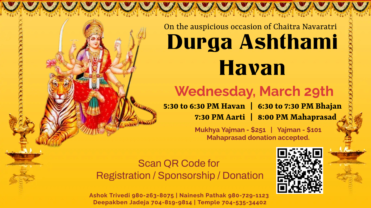Durga Ashthami Havan by Hindu Center of Charlotte