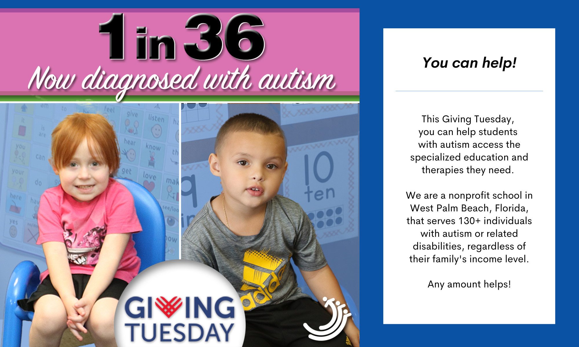 Donate Now | Giving Tuesday 2023 ️ ️ Nonprofit Autism School by ...