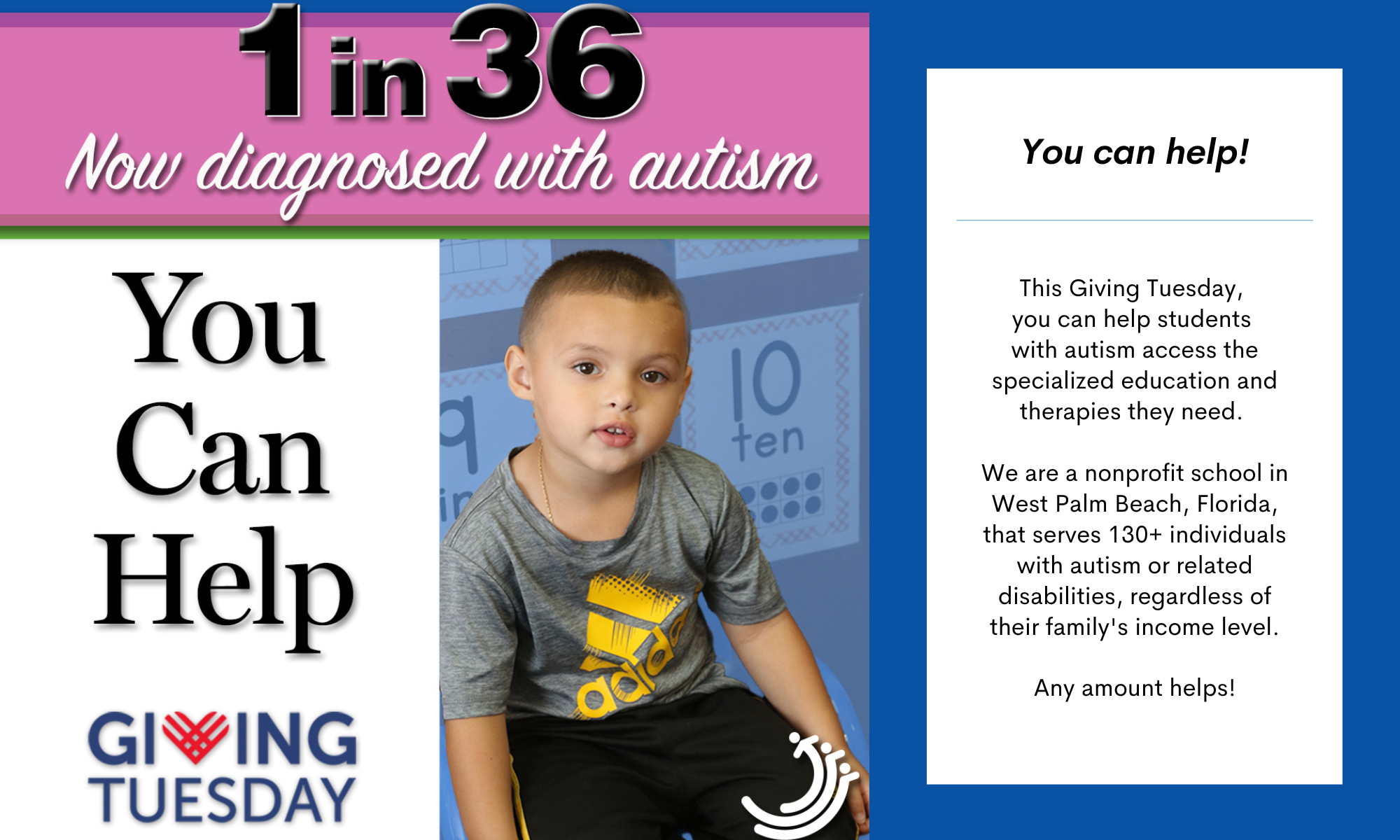 Donate Now | Giving Tuesday 2023 ️ ️ Nonprofit Autism School by Connections
