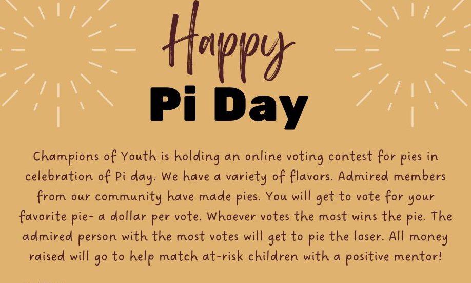 Pi Day, Best Baker Contest by Champions of Youth, INC.