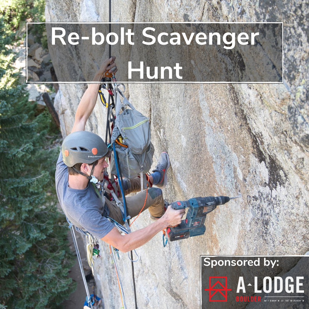 Re-bolt Scavenger Hunt by Boulder Climbing Community