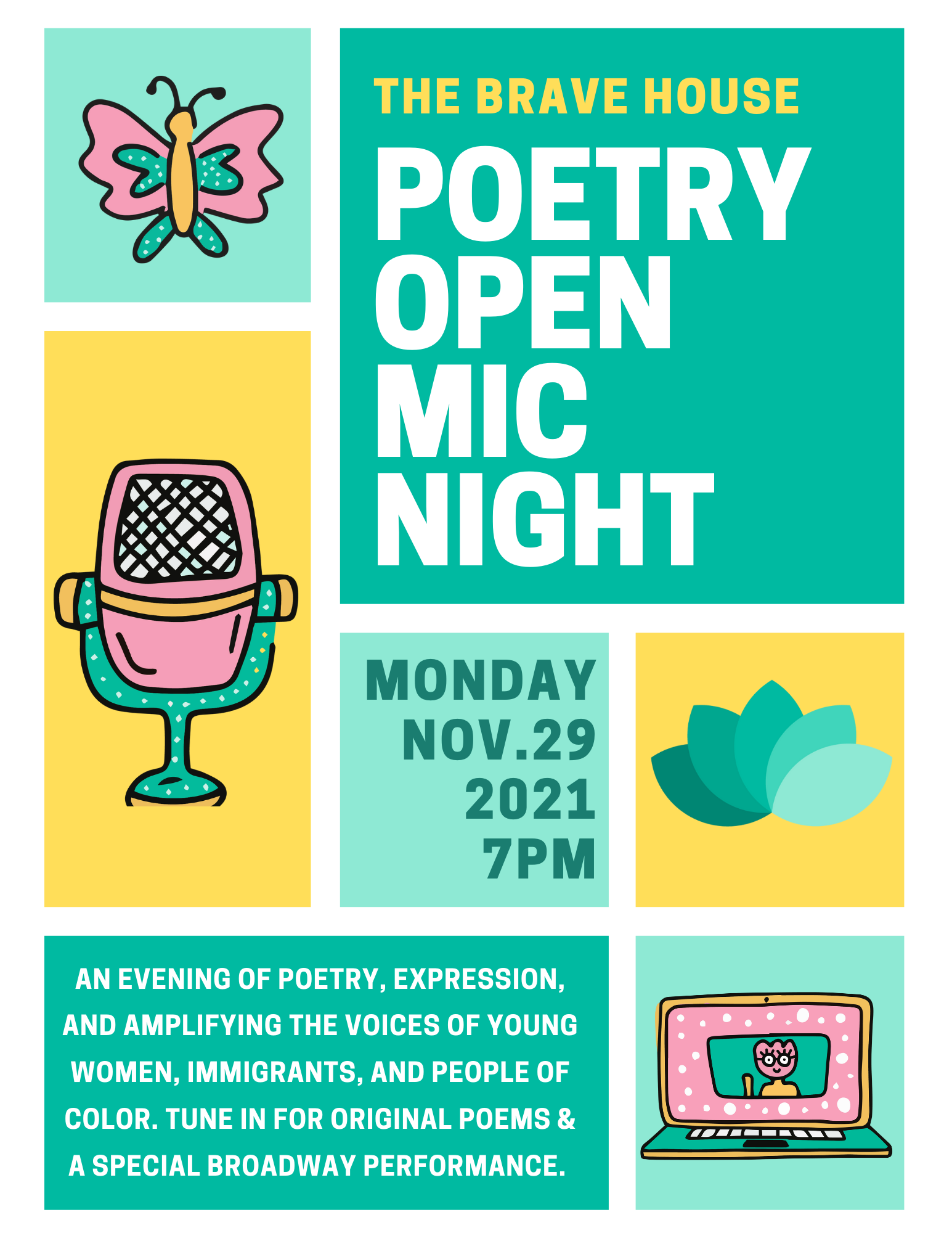 The Brave House - Poetry Open Mic Night by Support Young Immigrant ...