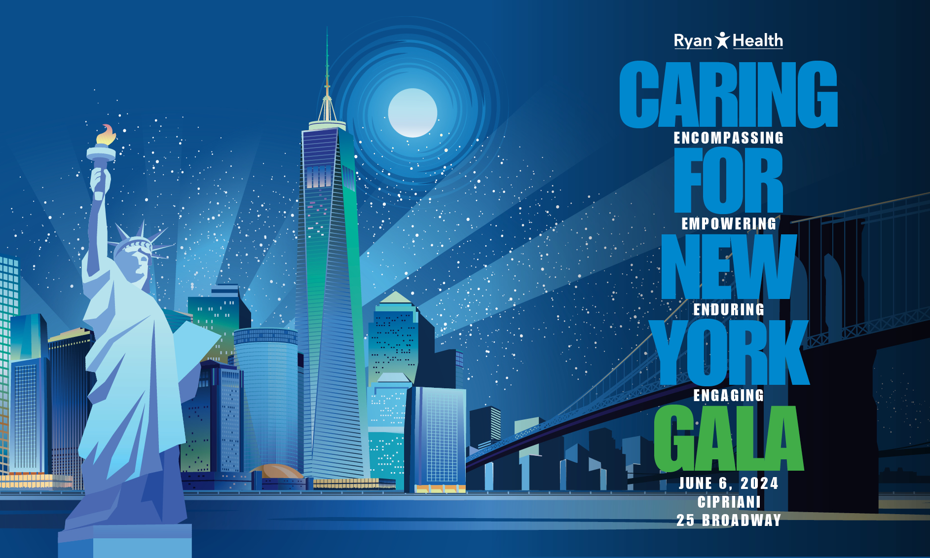 Caring For New York Gala Ads 2024 by Ryan Health and Ryan Chelsea-Clinton