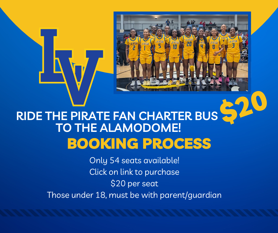 2025 LVHS State Championship PIRATE FAN CHARTER BUS SEAT to ALAMODOME ...