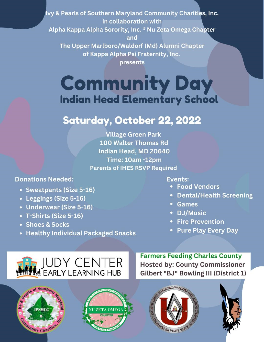 Donate Now | 2022 Community Day at Indian Head Elementary School by Ivy ...