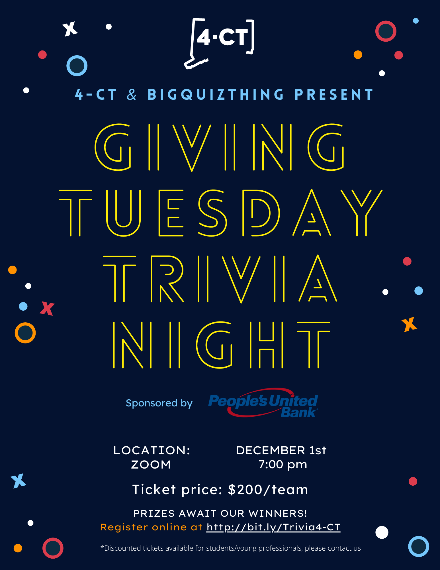 4-CT Giving Tuesday Trivia Night (sponsored by People's United Bank) by ...