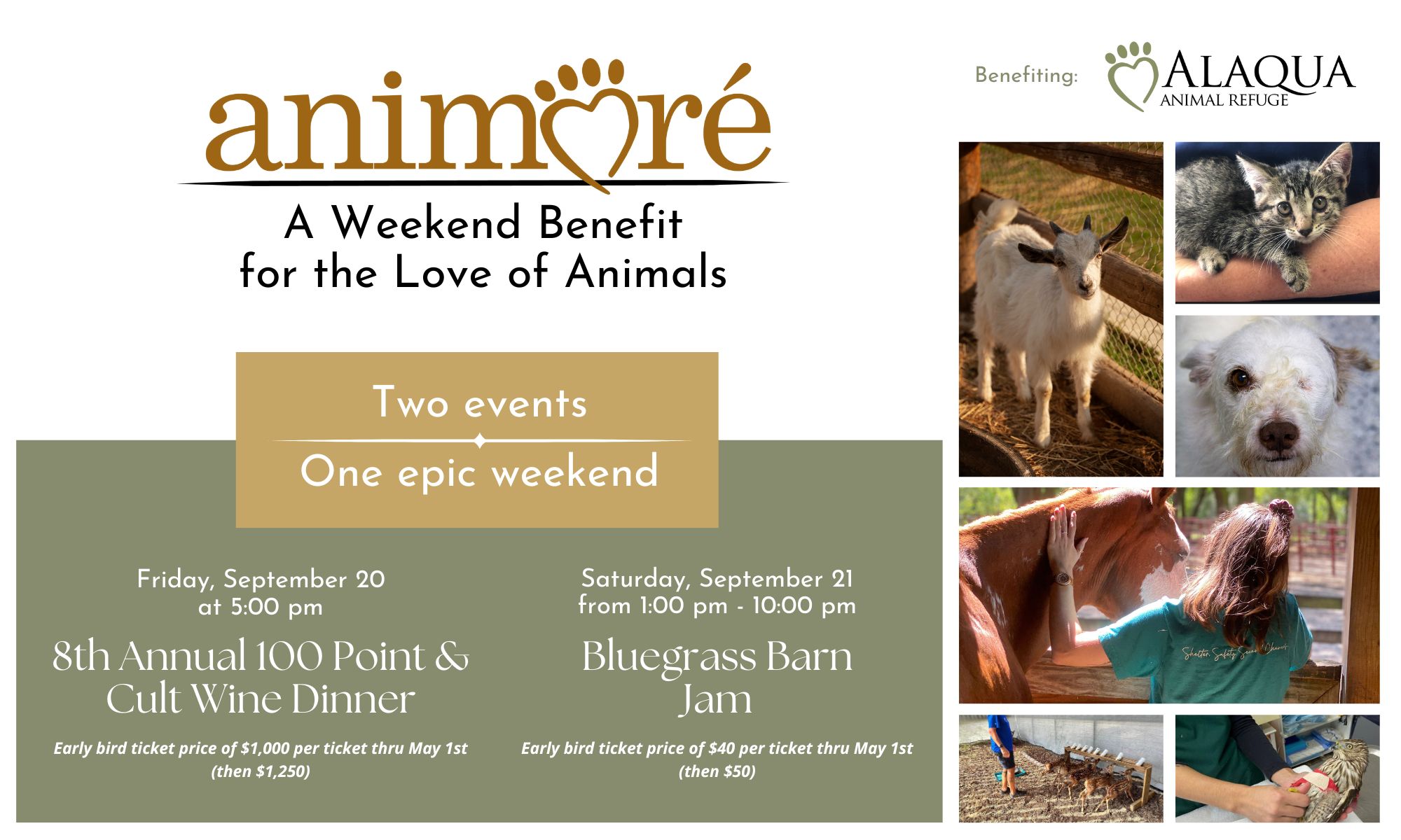 Animore Weekend by Alaqua Animal Refuge