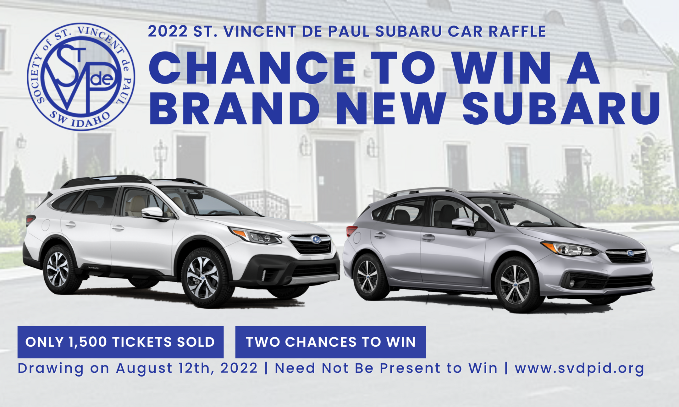 2022 St. Vincent de Paul Subaru Car Raffle Tickets by 2022 St. Vincent ...
