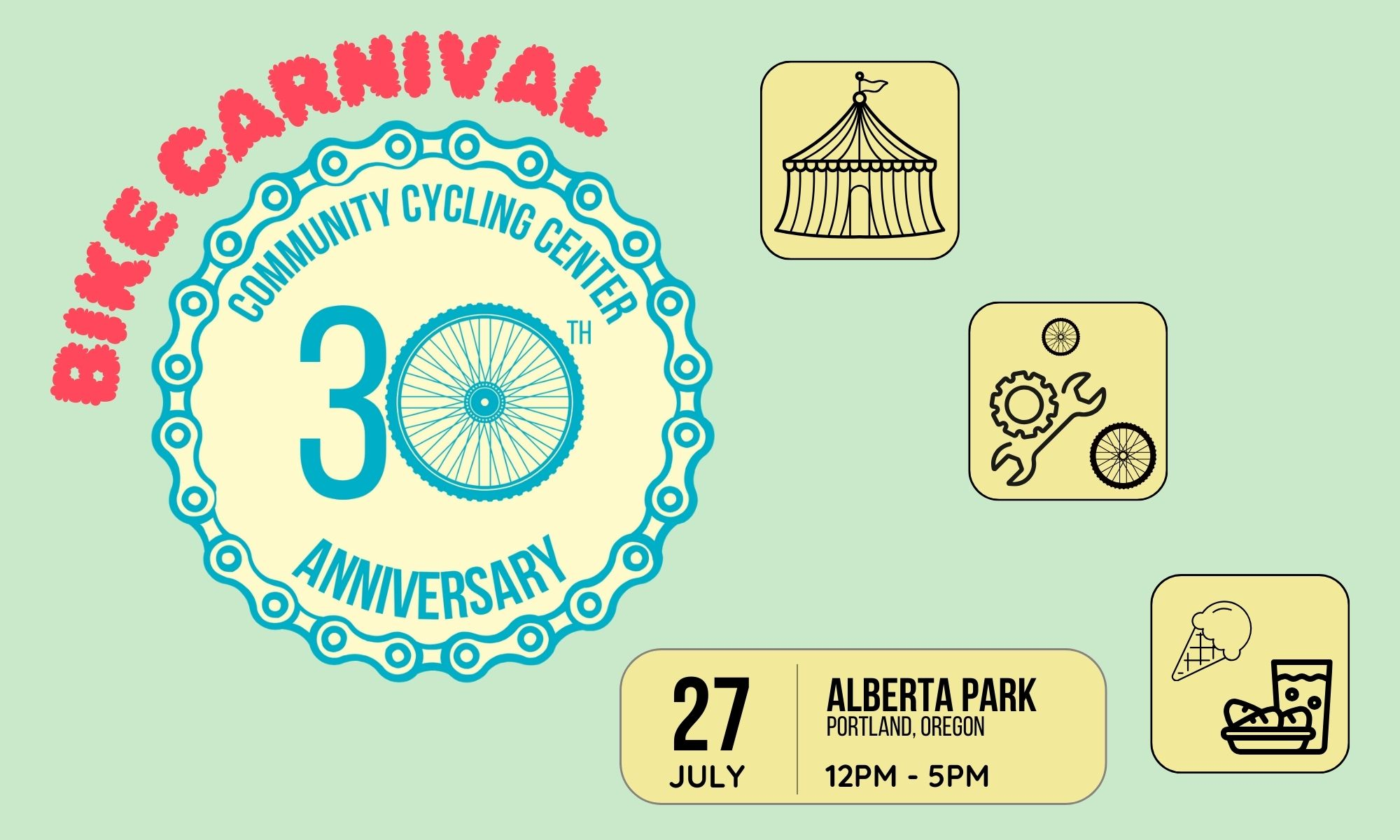 Community Cycling Center's 30th Anniversary Bike Carnival by Community ...