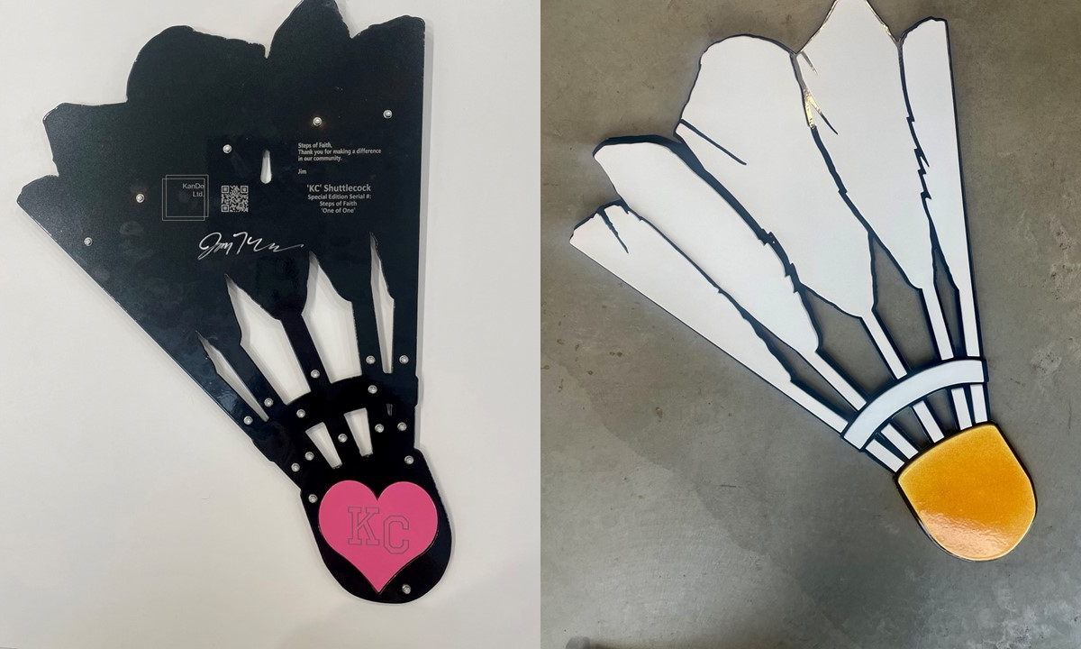 Donate Now | Steps of Faith Raffle: Shuttlecock Metal Artwork by Steps ...