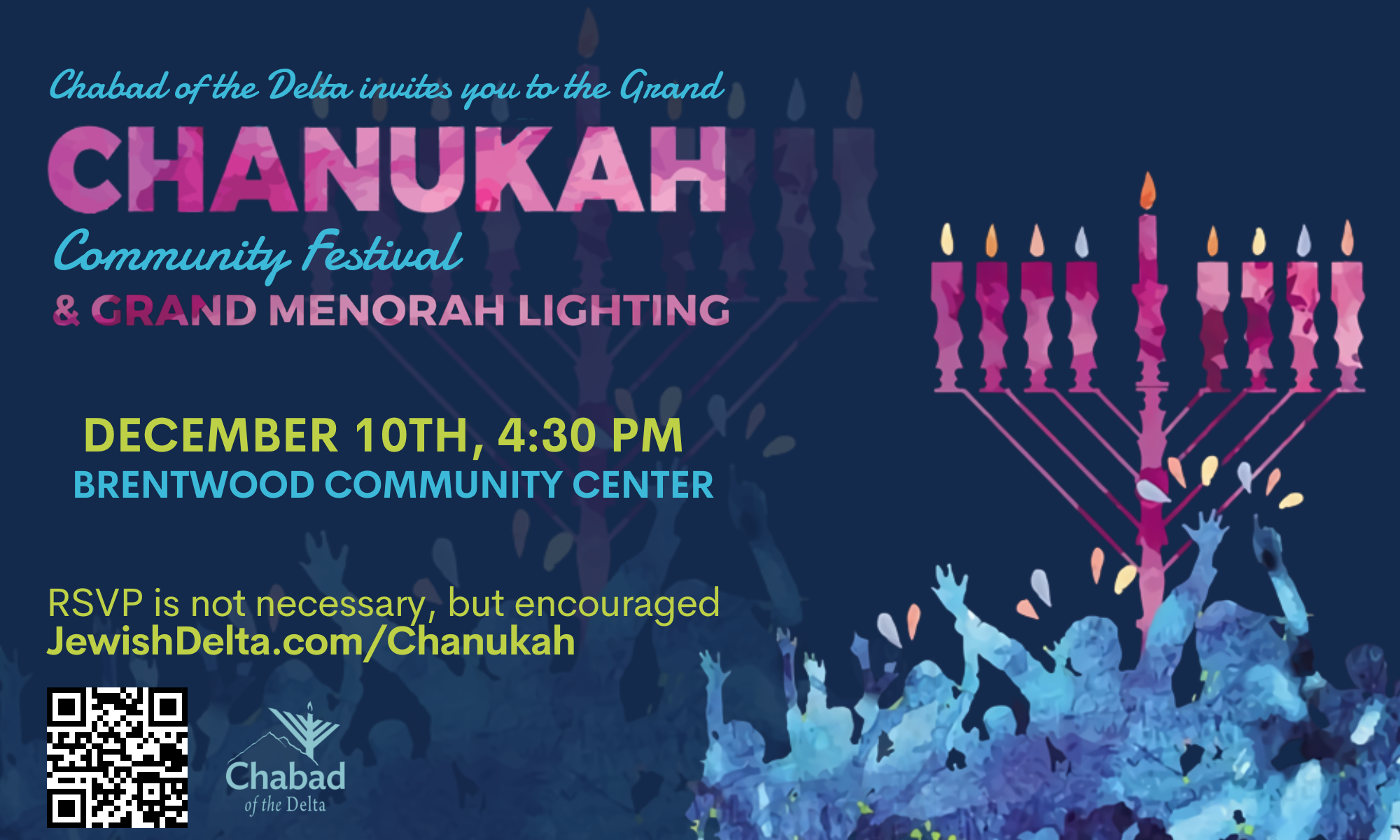 Chanukah Festival and Grand Menorah Lighting by Chabad of the Delta