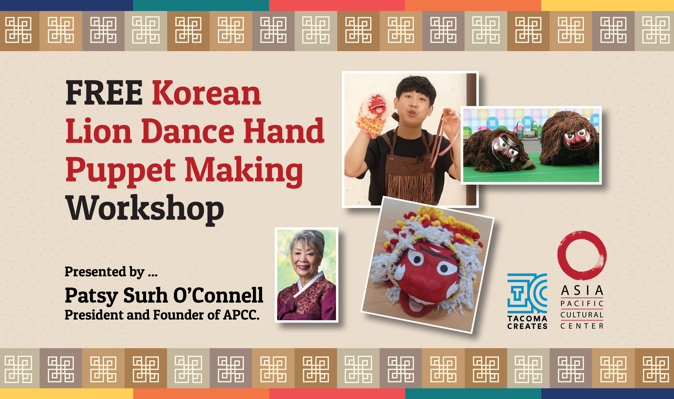 FREE Korean Lion Dance Hand Puppet Workshop, June 26, 5:30 pm - 6:30 pm ...