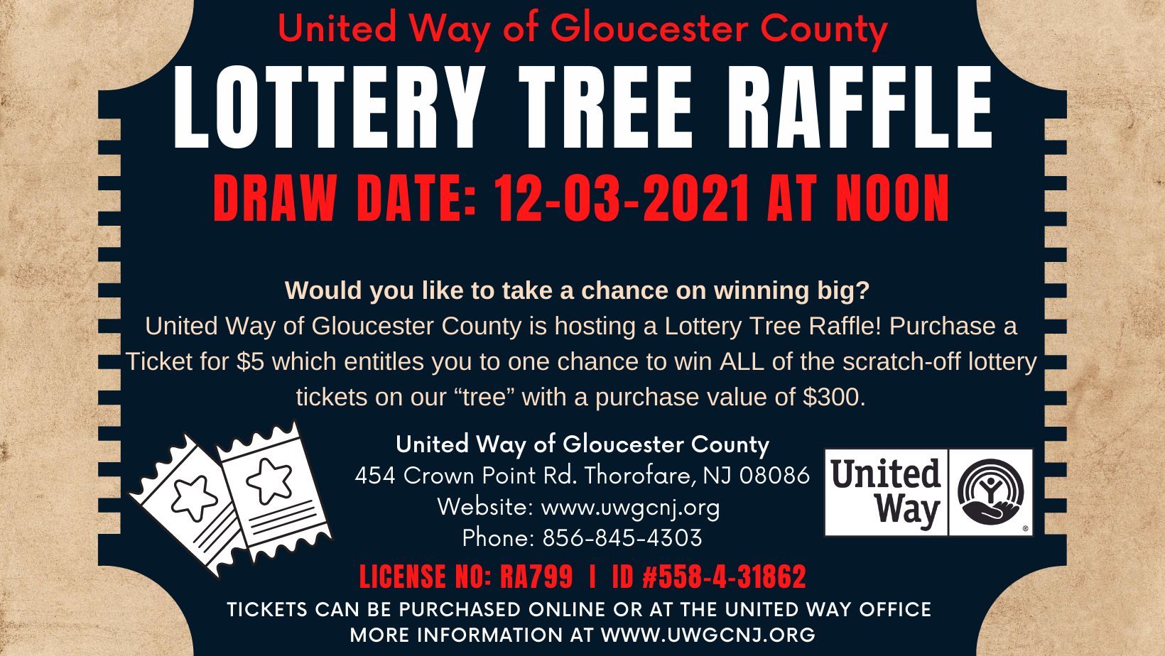 Lottery Tree Drawing 12-3-2021 by United Way of Gloucester County